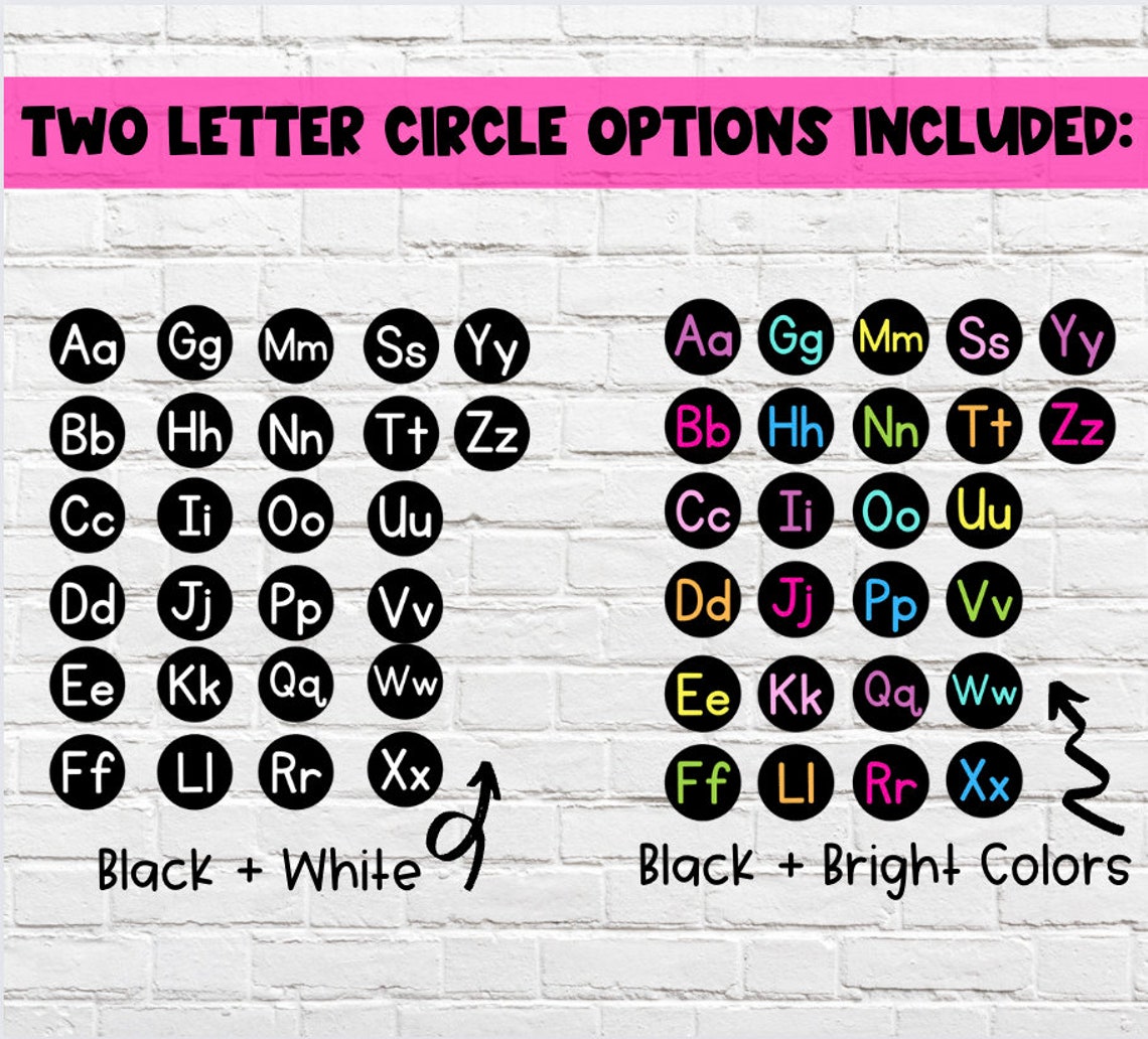 Classroom Brights Word Wall DIGITAL DOWNLOAD Bright Color - Etsy