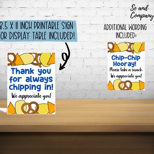 Chips Thank You Tag PRINTABLE | Teacher Appreciation Chip Chip Hooray ...
