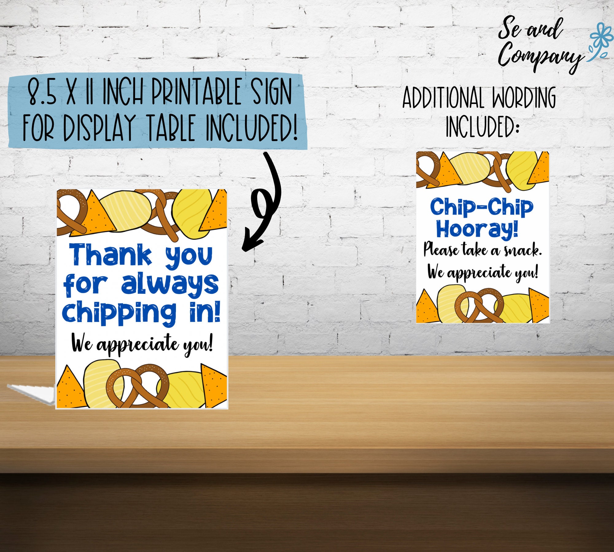 Chips Thank You Tag PRINTABLE Teacher Appreciation Chip Chip - Etsy