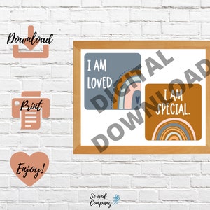 Positive Affirmations Boho Rainbow Theme | Boho Rainbow Decor ...