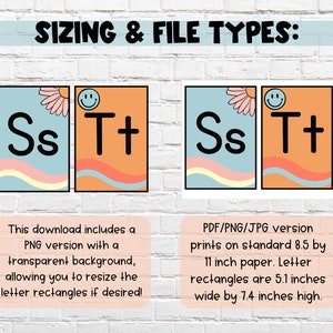 Retro Groovy Alphabet Chart | Boho Retro Alphabet Display | DIGITAL ...