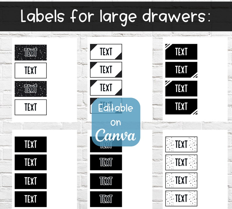 Black and White Spotty Teacher Toolbox | Editable on Canva | Dotted ...
