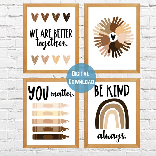 Better Together Classroom Signs Set of 4 You Matter Poster - Etsy