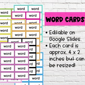 Classroom Brights Word Wall | DIGITAL DOWNLOAD | Bright Color Theme ...