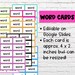 Classroom Brights Word Wall DIGITAL DOWNLOAD Bright Color Theme Word ...