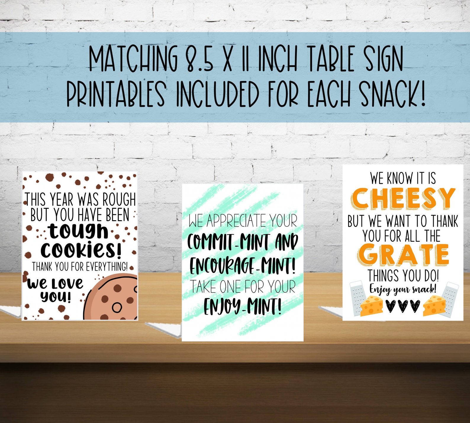 Staff Appreciation Snack BUNDLE | PRINTABLE Teacher Appreciation Notes ...