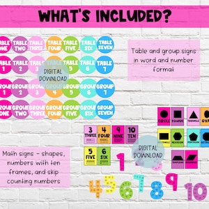Bright Classroom Decor BUNDLE! | DIGITAL DOWNLOAD | Printable Classroom ...