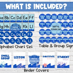 Ocean Theme Classroom BUNDLE! | Editable on Canva | Digital Download ...