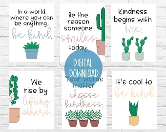 Growth Mindset Classroom Signs Plant Cactus Succulent Theme | Etsy