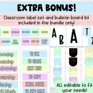 Modern Pastel Theme BUNDLE! | Editable | DIGITAL DOWNLOAD | Printable ...