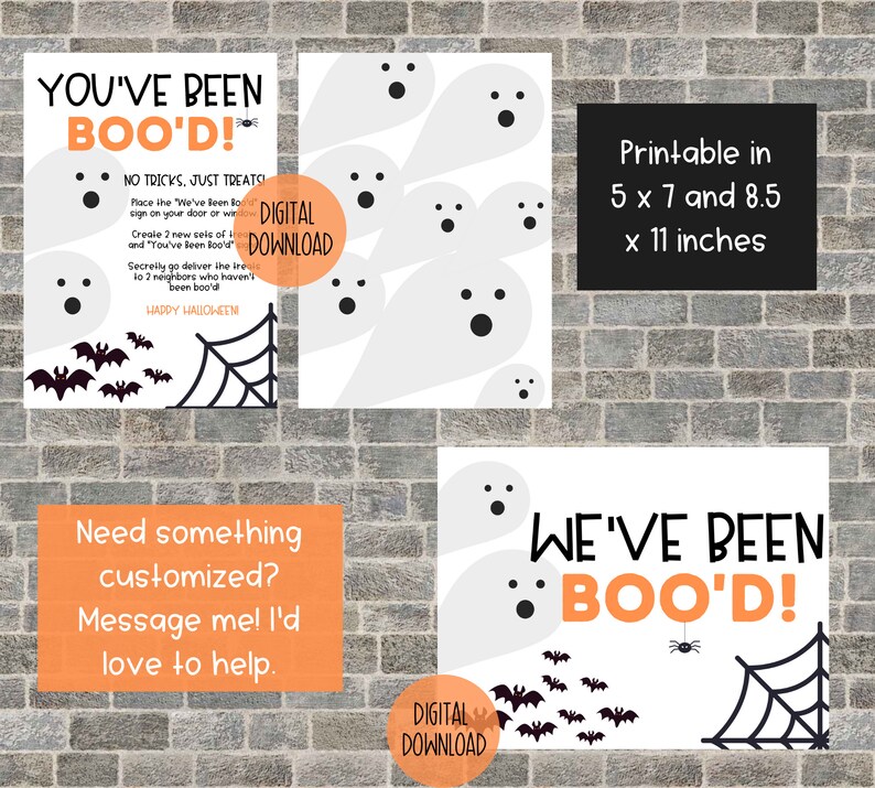 You've Been Boo'd Signs Boo Neighbor Printable - Etsy