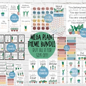 Plant Theme MEGA BUNDLE | Digital Download | Botanical Nature Cactus ...
