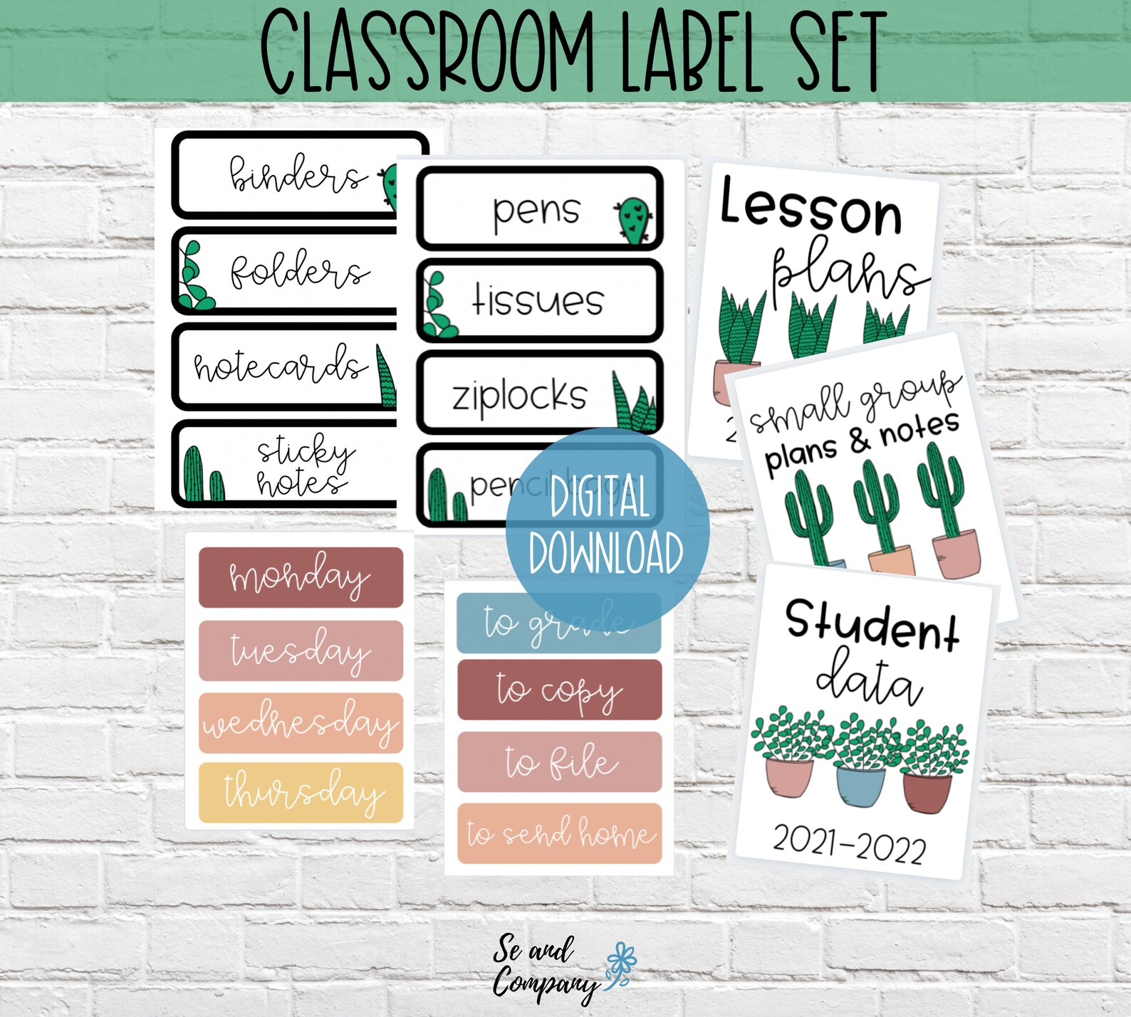 Plant Theme MEGA BUNDLE Digital Download Botanical Nature | Etsy