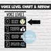 Black and White Spotty Voice Levels & Hand Signals DIGITAL DOWNLOAD ...