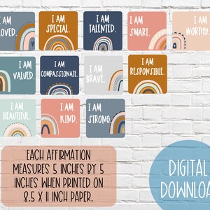 Positive Affirmations Boho Rainbow Theme | Boho Rainbow Decor ...