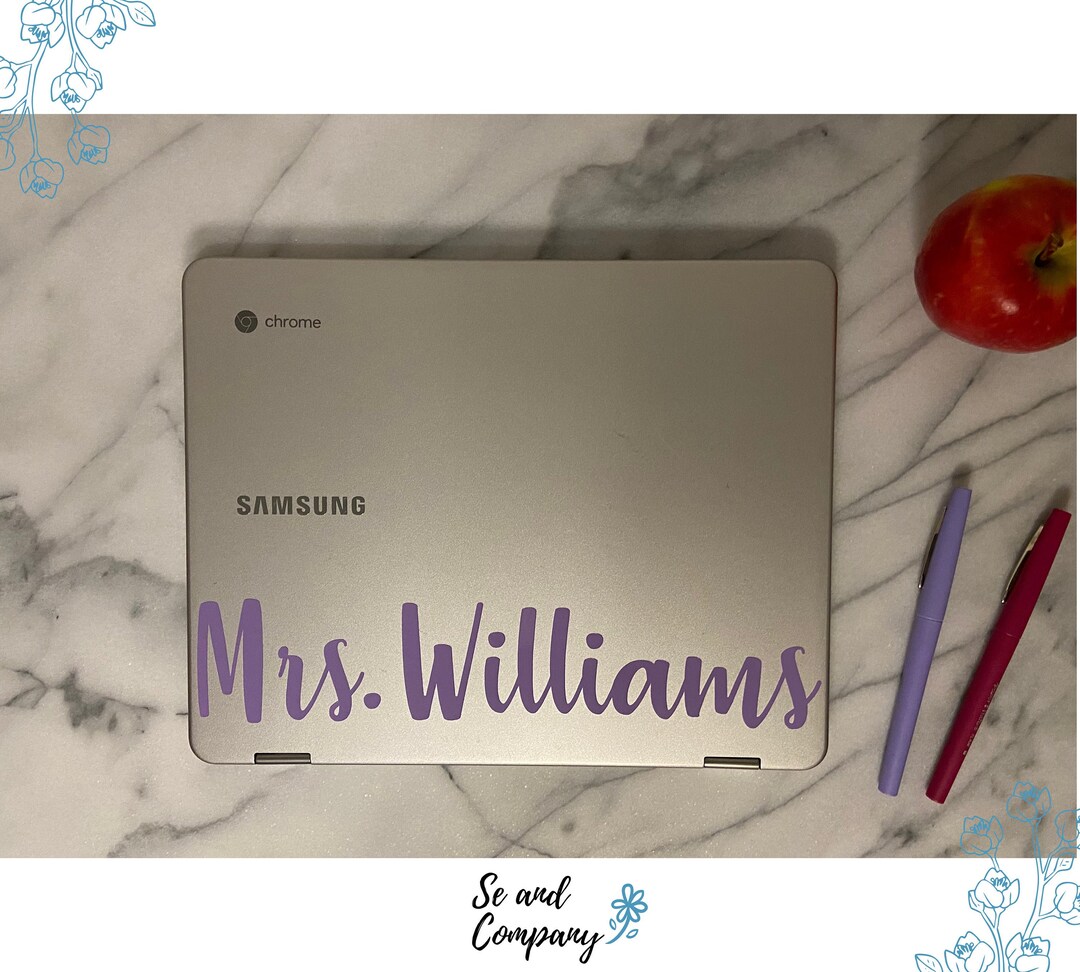 Personalized Teacher Laptop Decal | Teacher Name Decal | Personalized ...