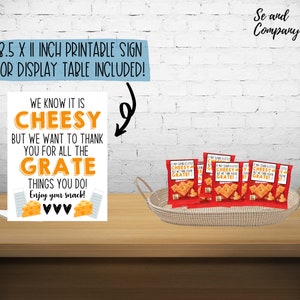 Cheese Snack Thank You Tag PRINTABLE | Teacher Appreciation Cheez-it ...
