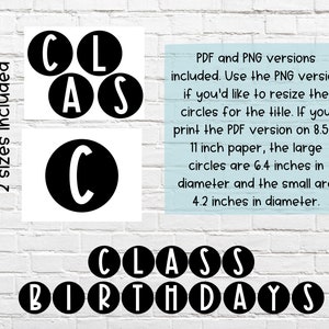 Black and White Spotty Birthday Display | Simple Printable Birthday ...