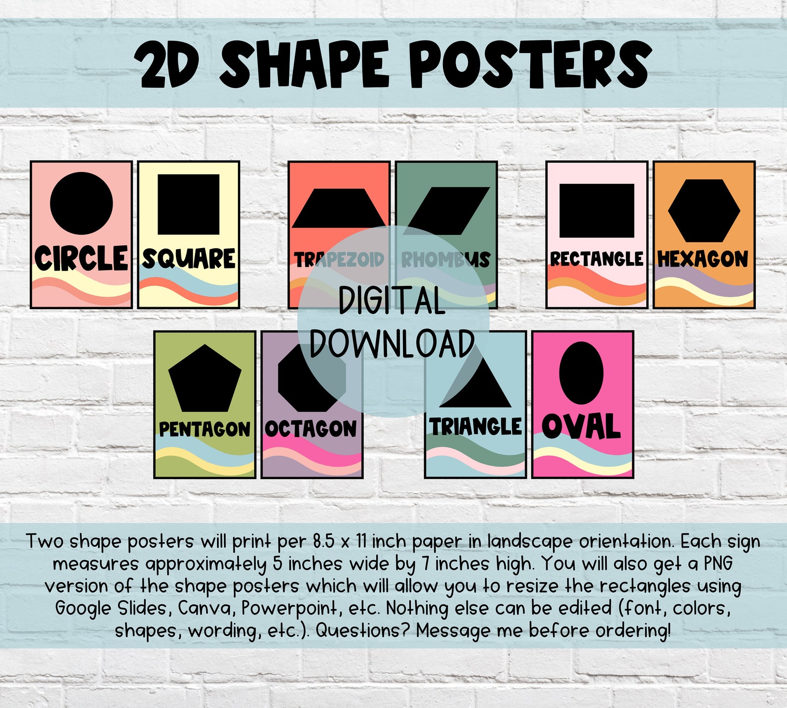 Retro Groovy Elementary Math Signs Boho Retro Math Posters - Etsy