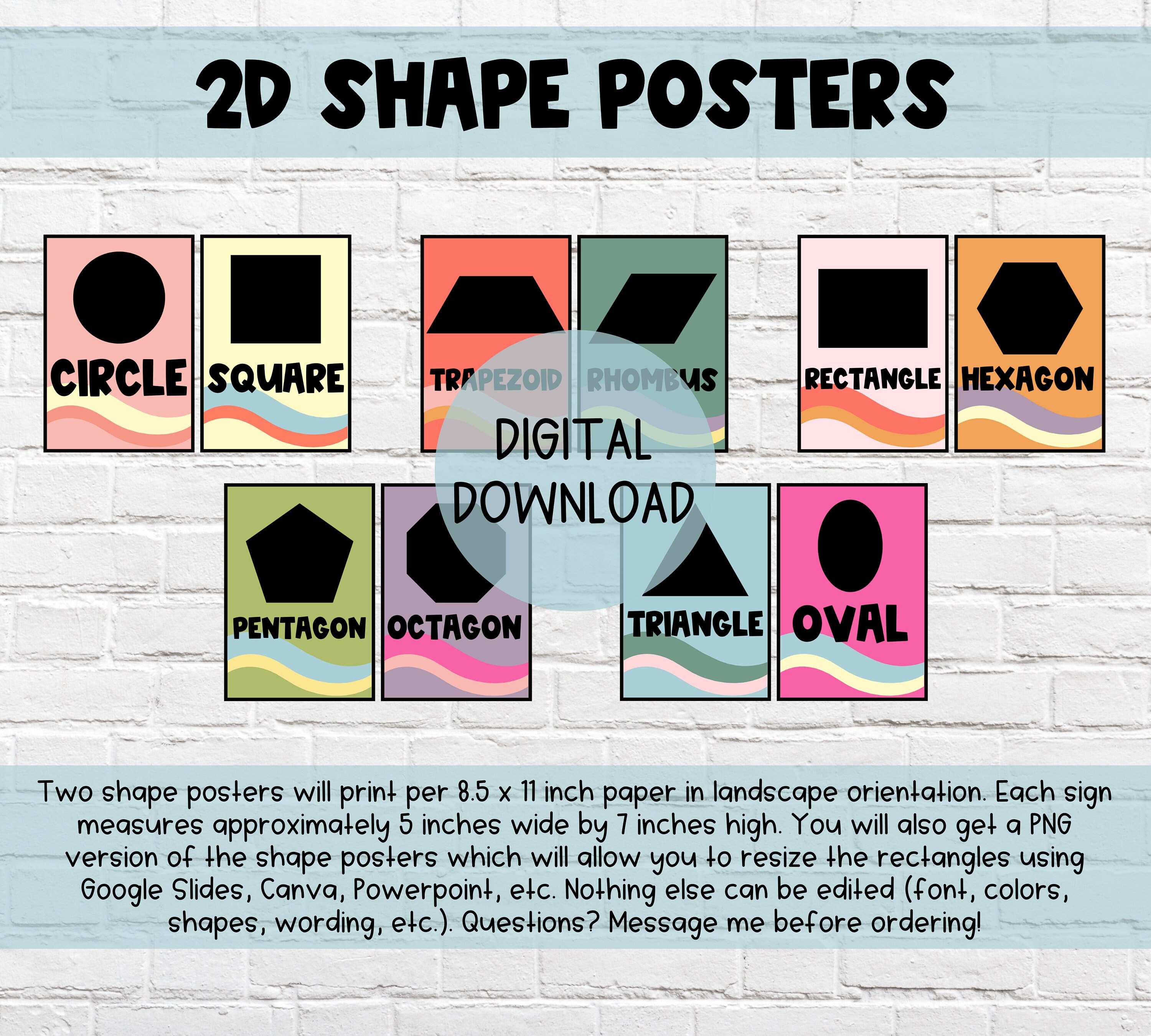 Retro Groovy Elementary Math Signs Boho Retro Math Posters - Etsy