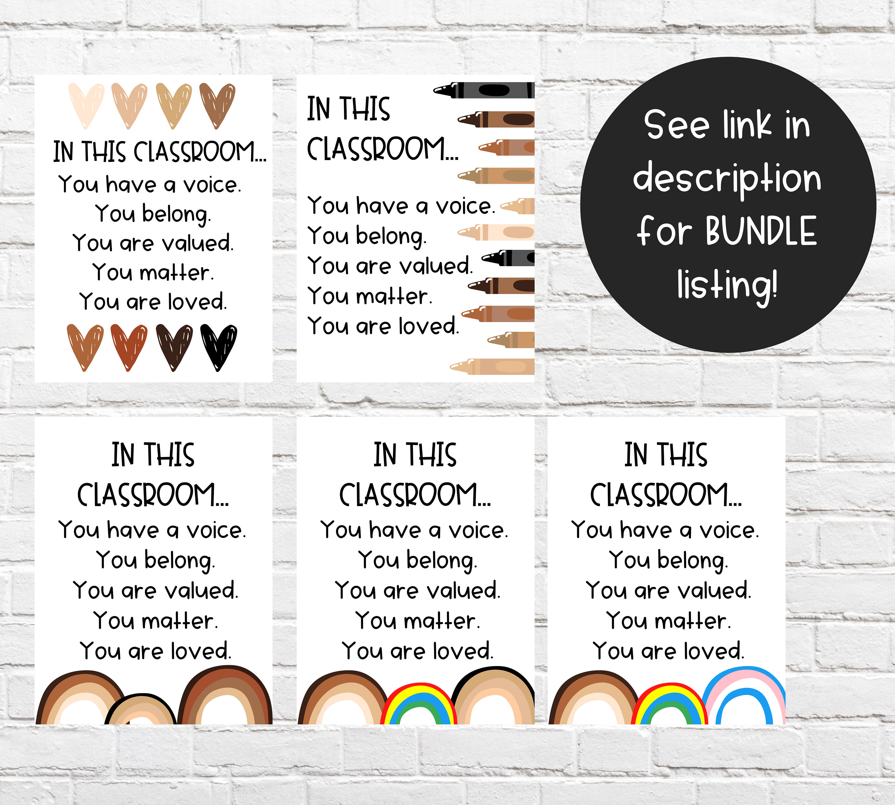 In This Classroom Sign You Matter Sign All Are Welcome You - Etsy