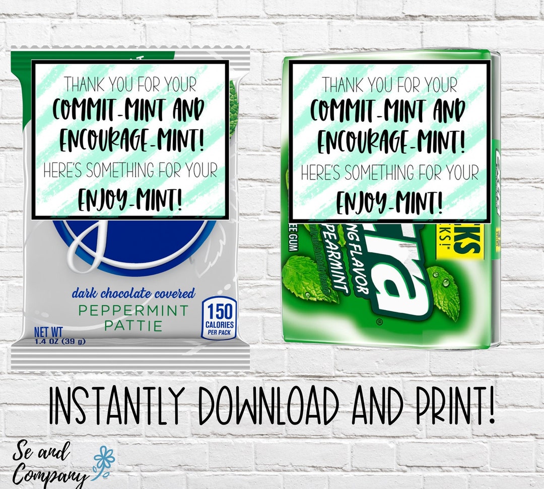 Mint Thank You Tag PRINTABLE | Teacher Appreciation Commit-mint ...