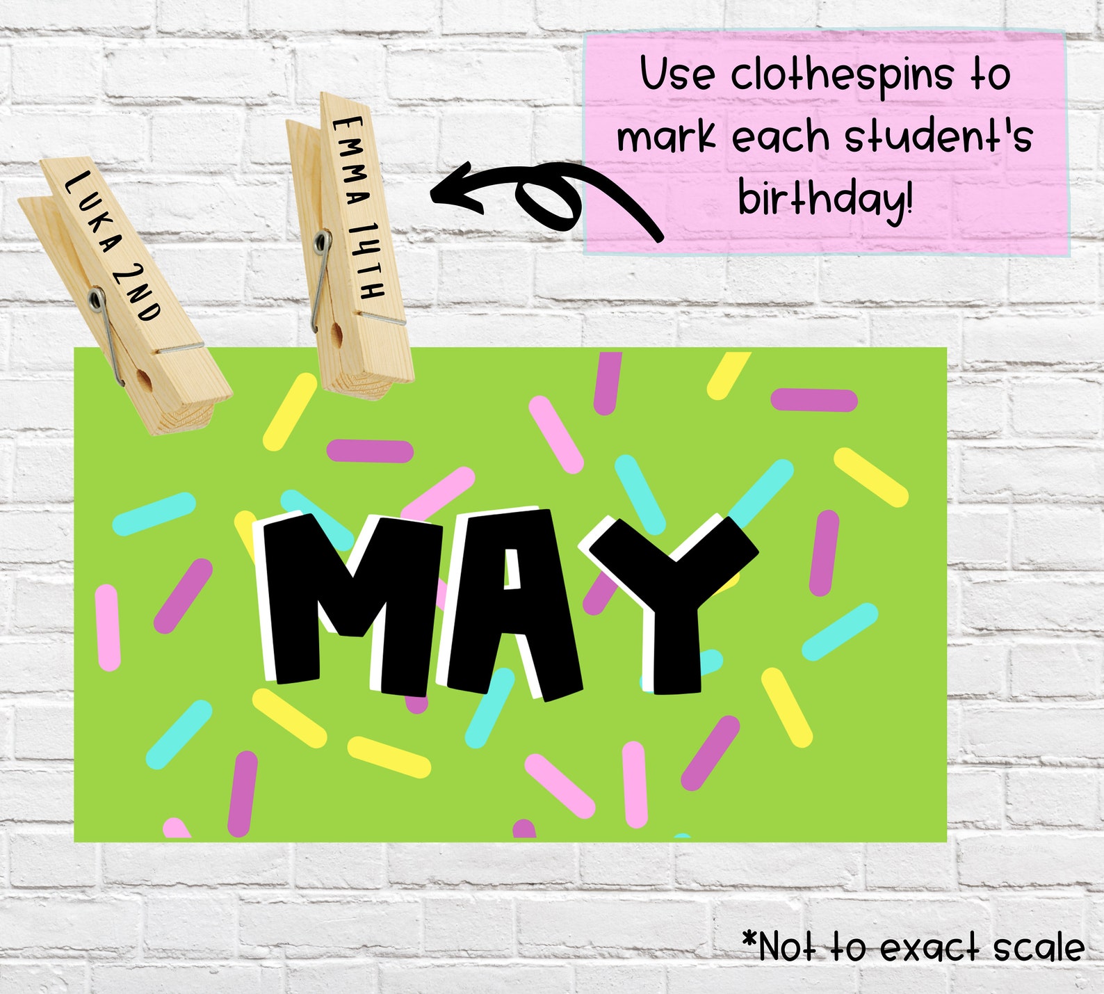 Bright Classroom Birthday Display DIGITAL DOWNLOAD Our - Etsy