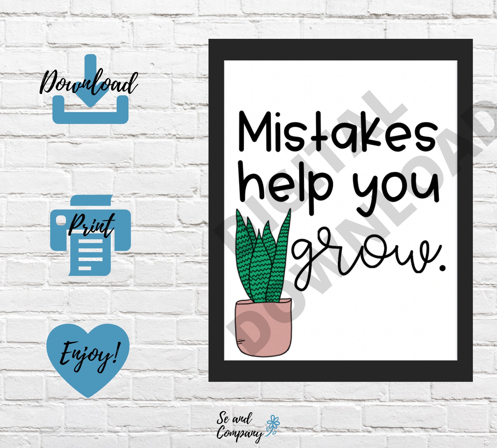 Growth Mindset Classroom Signs Plant Cactus Succulent Theme - Etsy UK