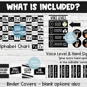 Black & White Spotty Theme BUNDLE! | Editable | DIGITAL DOWNLOAD ...