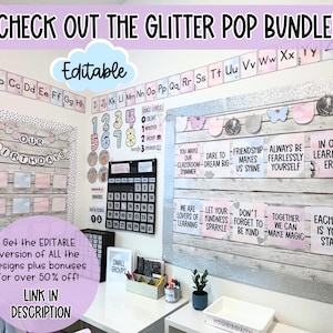 Meet the Teacher Template: Glitter Pop | Editable on Canva | DIGITAL ...