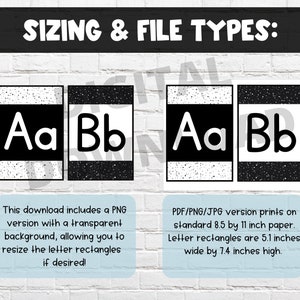 Black and White Spotty Alphabet Chart | DIGITAL DOWNLOAD | Spotty Theme ...