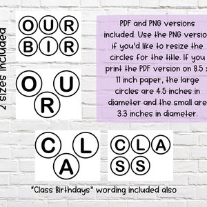 Glitter Pop Birthday Display | Pastel Clouds Printable Birthday Chart ...