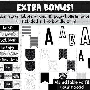 Black & White Spotty Theme BUNDLE! | Editable | DIGITAL DOWNLOAD ...