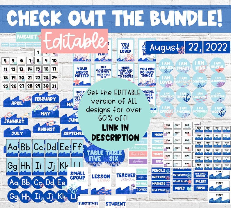 Ocean Theme Positive Affirmations | Ocean Sea Affirmations | DIGITAL ...