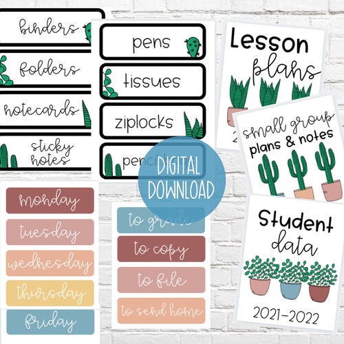 Growth Mindset Classroom Signs Plant Cactus Succulent Theme | Etsy