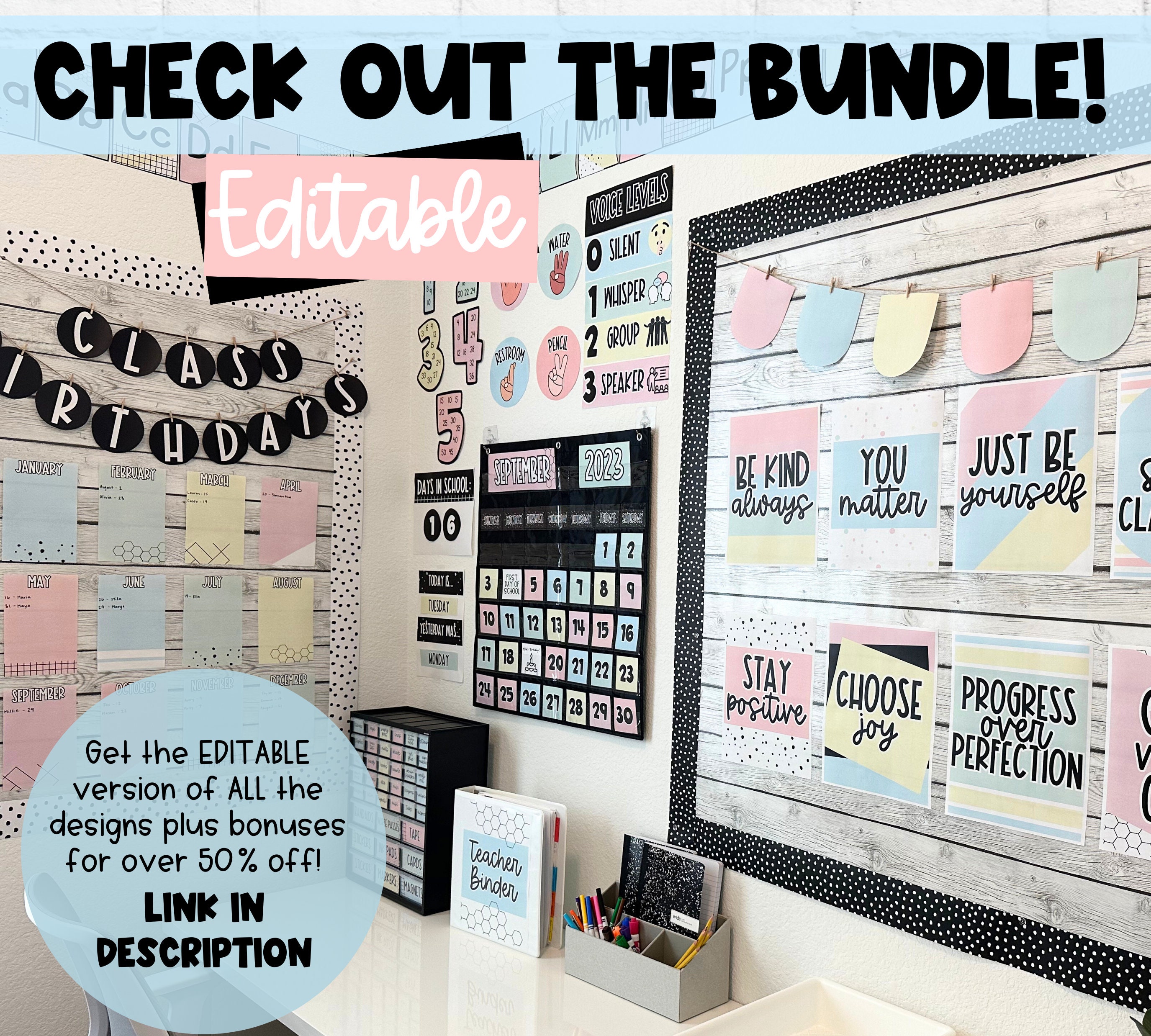 Modern Pastel Theme Teacher Toolbox | Editable on Canva | Pastel ...