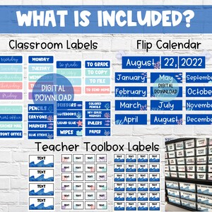 Ocean Theme Classroom BUNDLE! | Editable on Canva | Digital Download ...