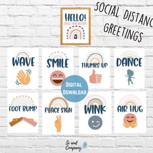 Boho Rainbow Classroom Theme BUNDLE Classroom Safety Signs Social ...