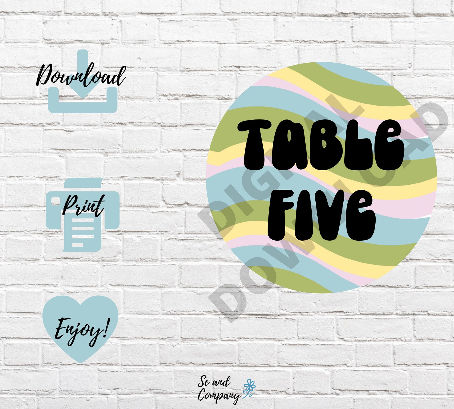 Retro Groovy Table Signs Boho Retro Printable Table Numbers - Etsy