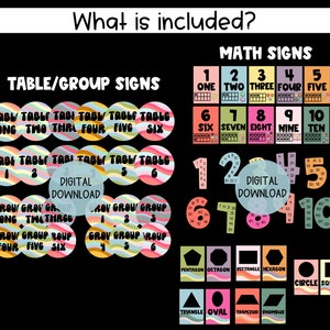 Retro Groovy MEGA BUNDLE Digital Download Boho Retro Classroom Decor ...