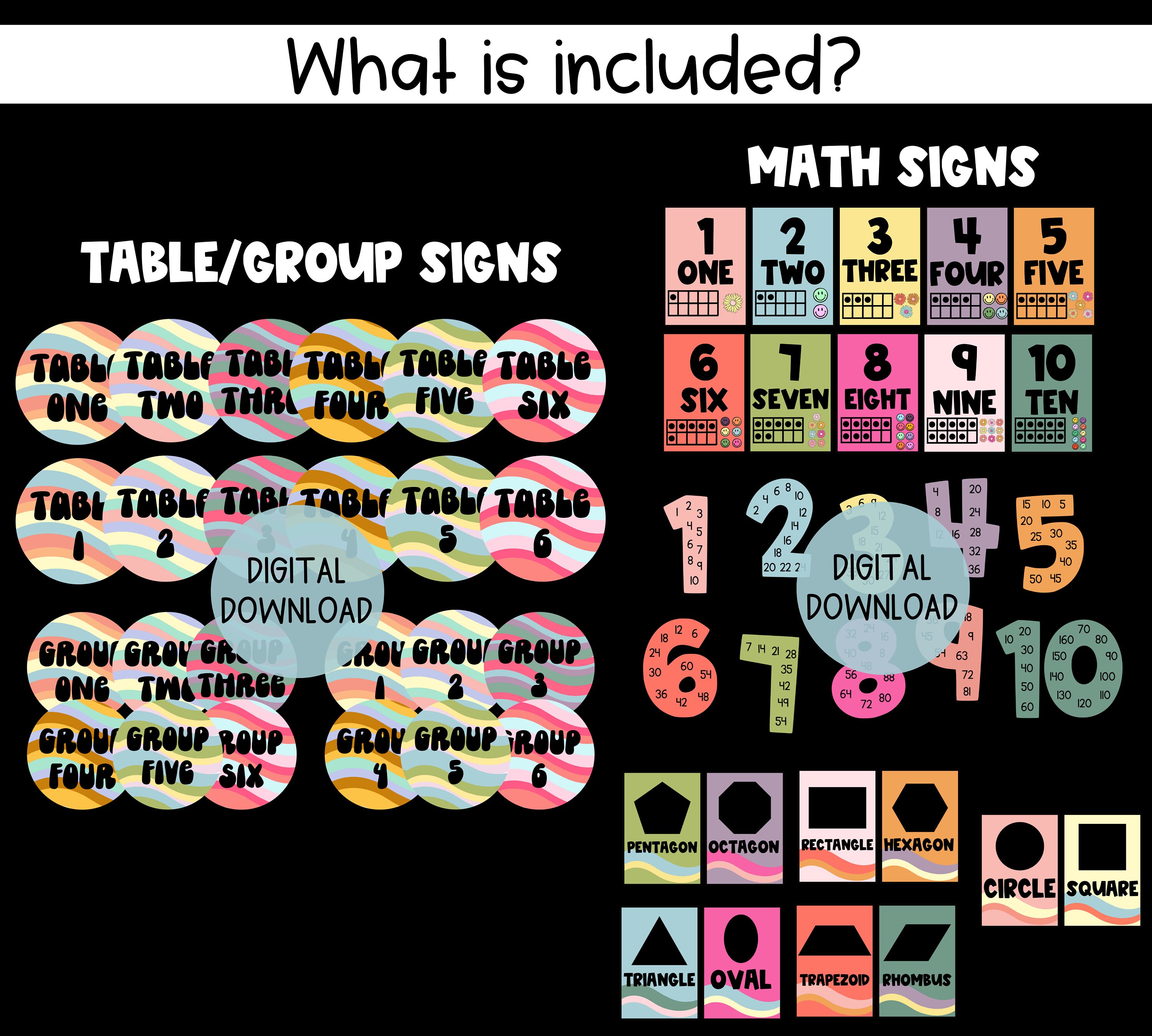 Retro Groovy MEGA BUNDLE Digital Download Boho Retro - Etsy