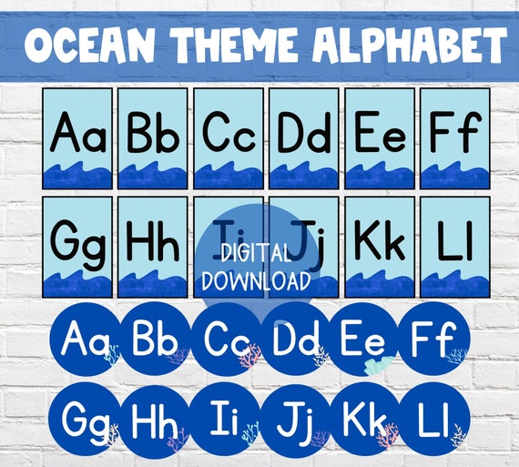 Ocean Theme Alphabet Chart DIGITAL DOWNLOAD Sea Theme - Etsy