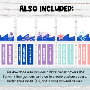 Ocean Theme Binder Covers | Ocean Under the Sea Printable Binder Covers ...