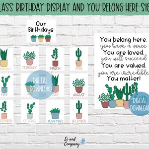 Plant Theme MEGA BUNDLE | Digital Download | Botanical Nature Cactus ...