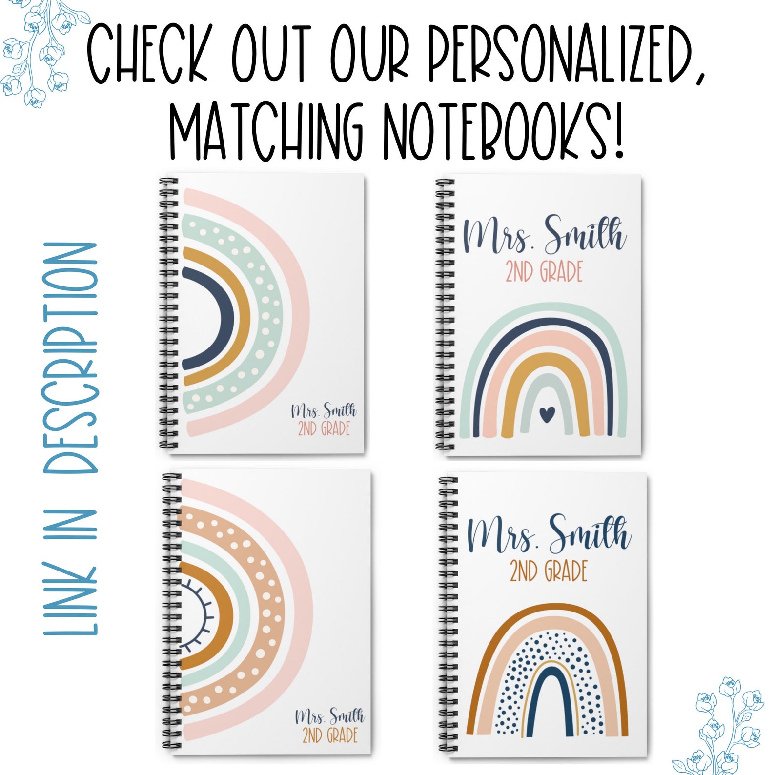 Boho Rainbow Theme Teacher COVID Classroom Poster Set of 4 - Etsy