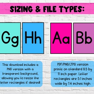 Classroom Brights Alphabet Chart | DIGITAL DOWNLOAD | Simple and Bright ...