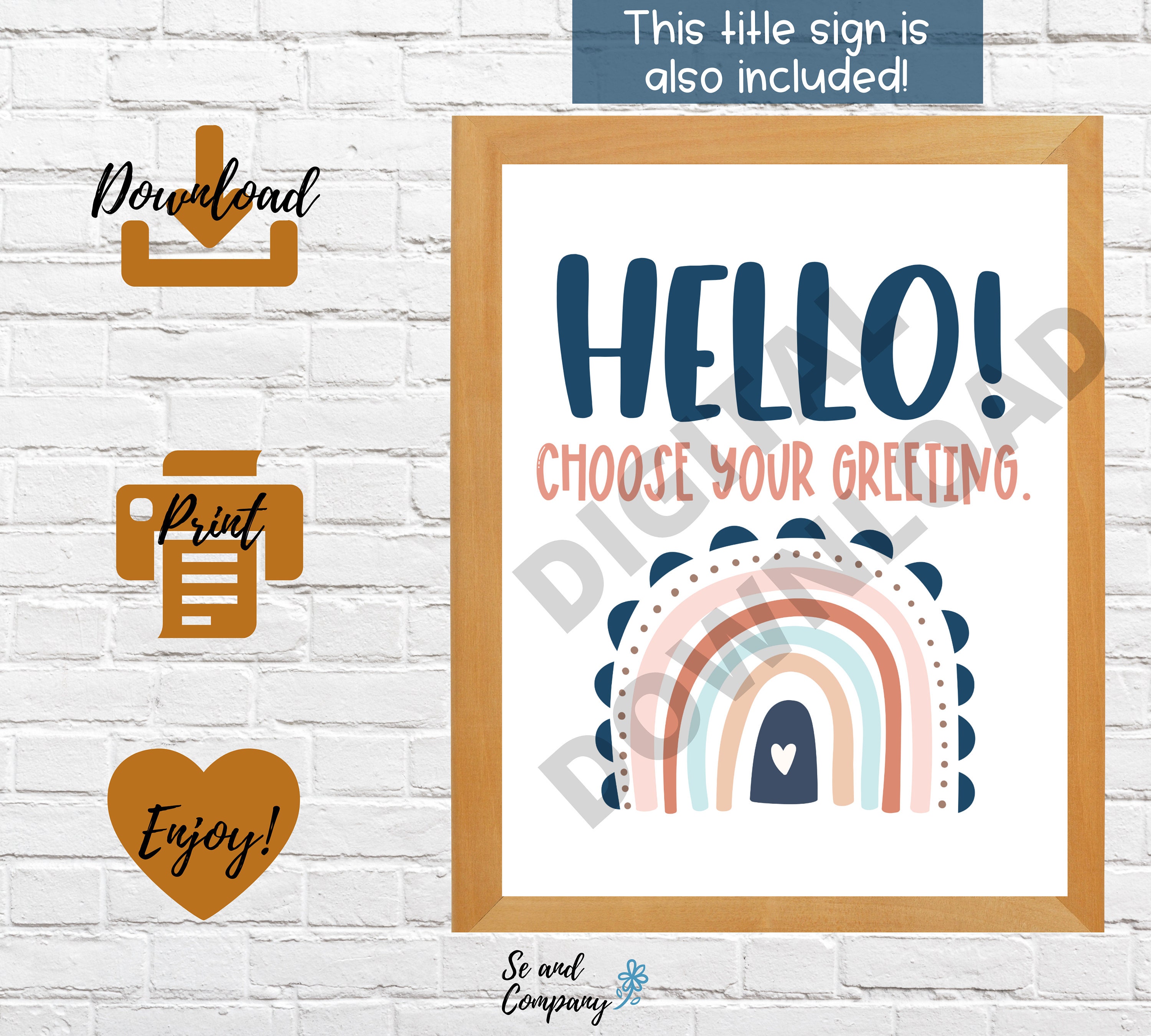 Boho Rainbow Theme Classroom Greetings Student Greetings - Etsy