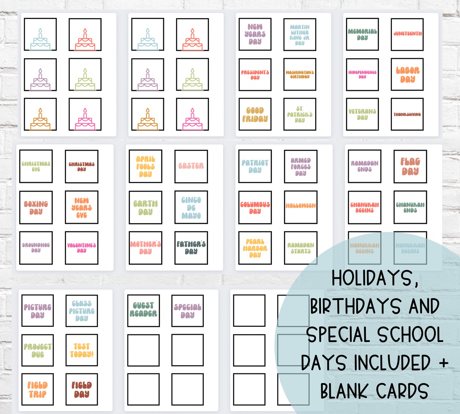 Retro Groovy Classroom Calendar Boho Retro Calendar Time - Etsy