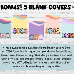 Retro Groovy Binder Covers | Boho Retro Printable Binder Covers ...