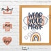 Boho Rainbow Theme Teacher COVID Classroom Poster Set of 4, 2022 School ...